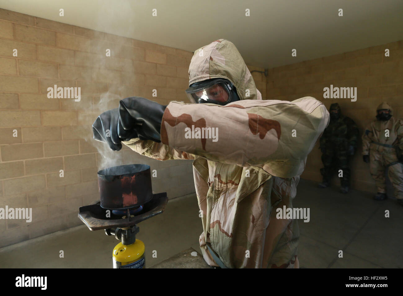 U.S. Marine Cpl. Arron Bott, a Chemical Biological Radiological Nuclear ...