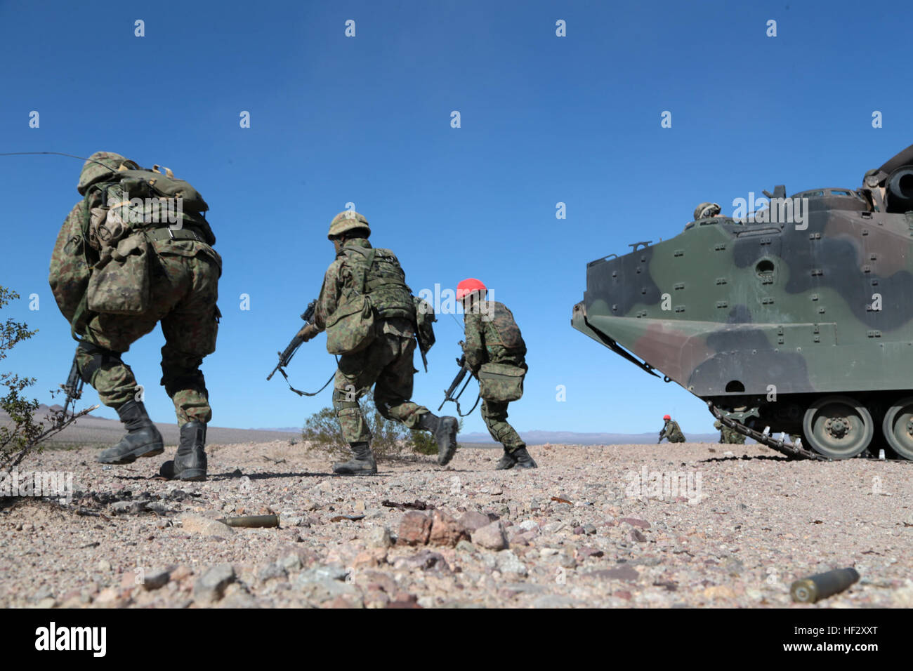 Japan Ground Self-Defense Force personnel conducted a mechanized raid ...