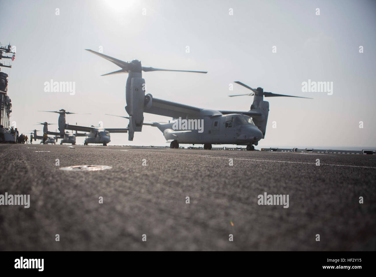 U.S. Marine MV-22 Ospreys with Marine Medium Tiltrotor Squadron (VMM) 262 (Reinforced), 31st ...