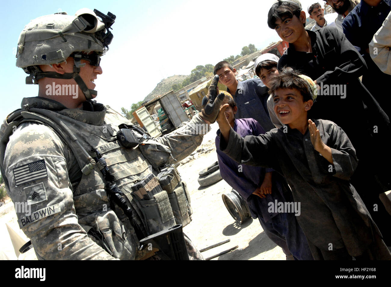 Sgt. Dustin Baldwin, a Squad Leader for 2nd Platoon, Headquarters ...