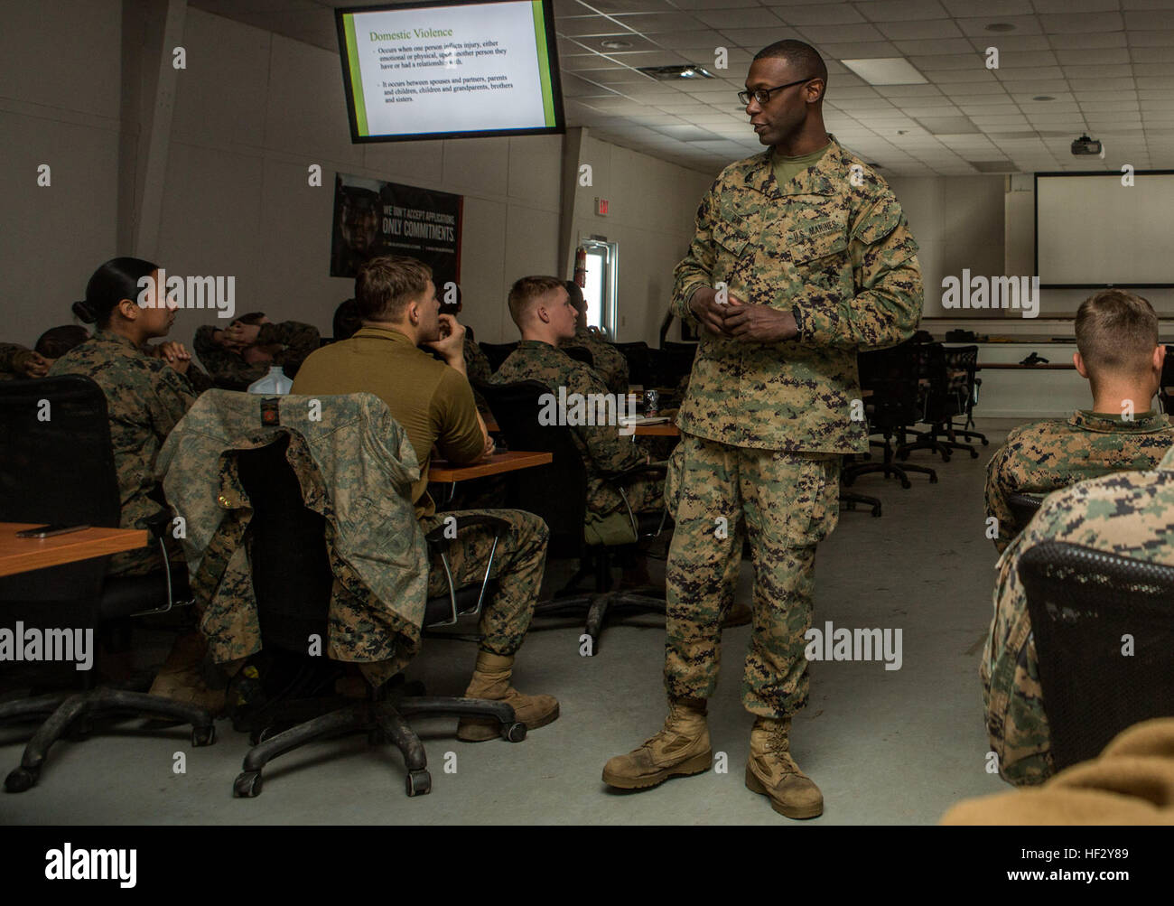 U.S. Marine Corps 1st Sgt. Tyrone Gunn of Alpha Company, 2nd ...