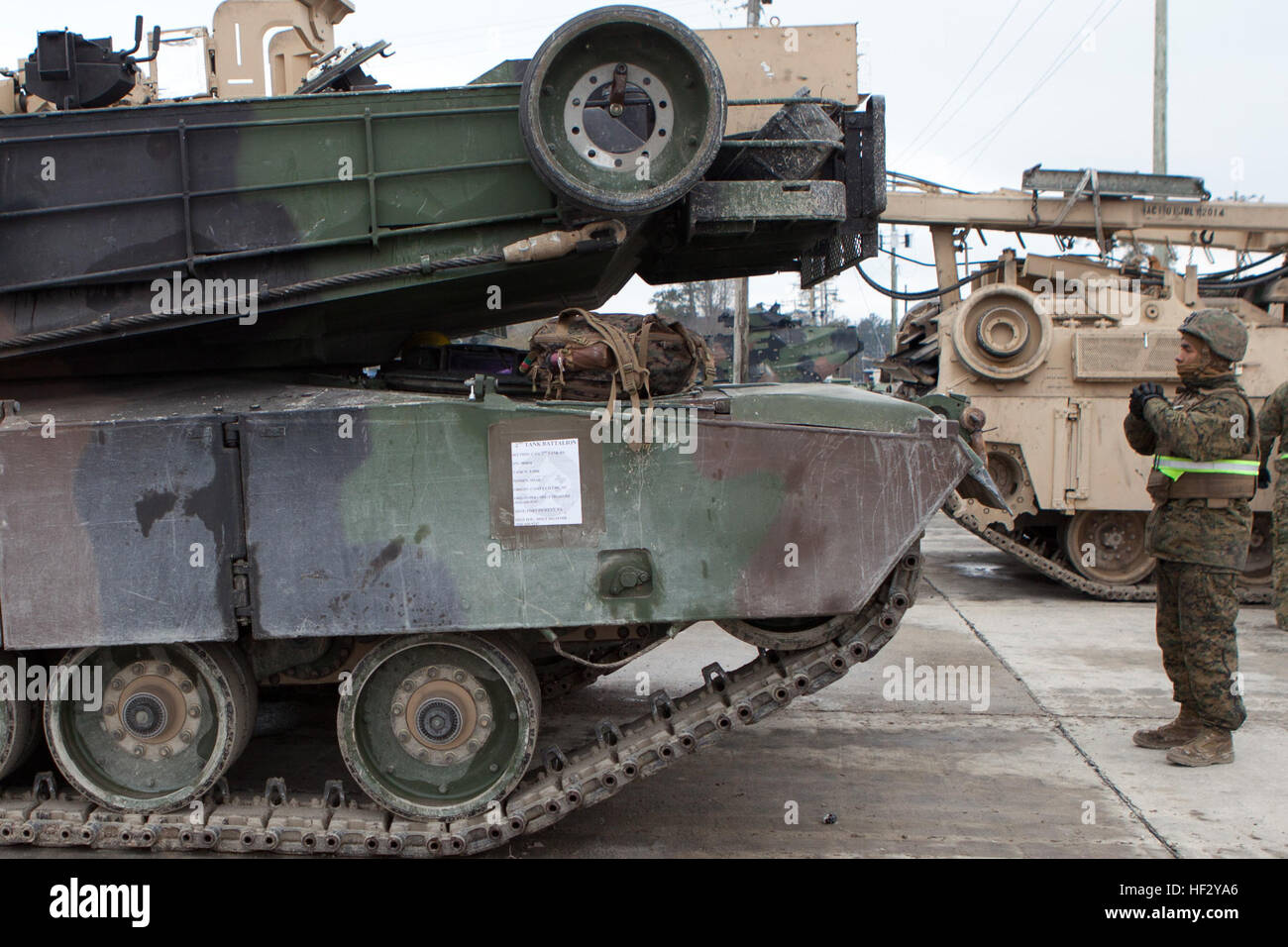 U.S. Marine Corps Lance Cpl. Michael Fern, gunner, Company C, 2nd Tank ...
