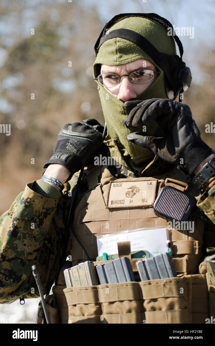 U.S. Marine Corps Sgt. Maxwell E. Wrede, squad leader, Alpha Company ...