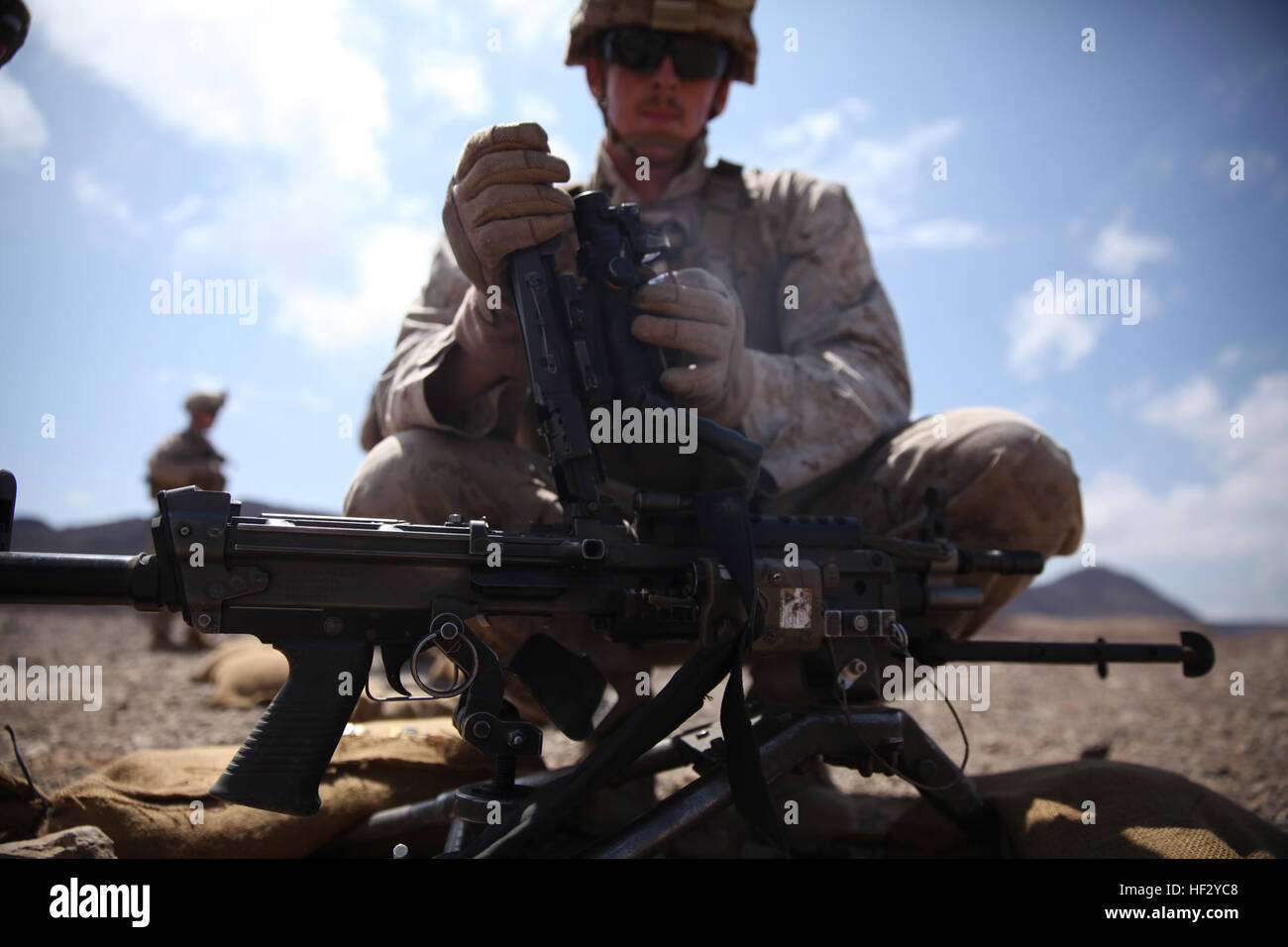 A Marine with Battalion Landing Team 3rd Battalion, 6th Marine Regiment ...