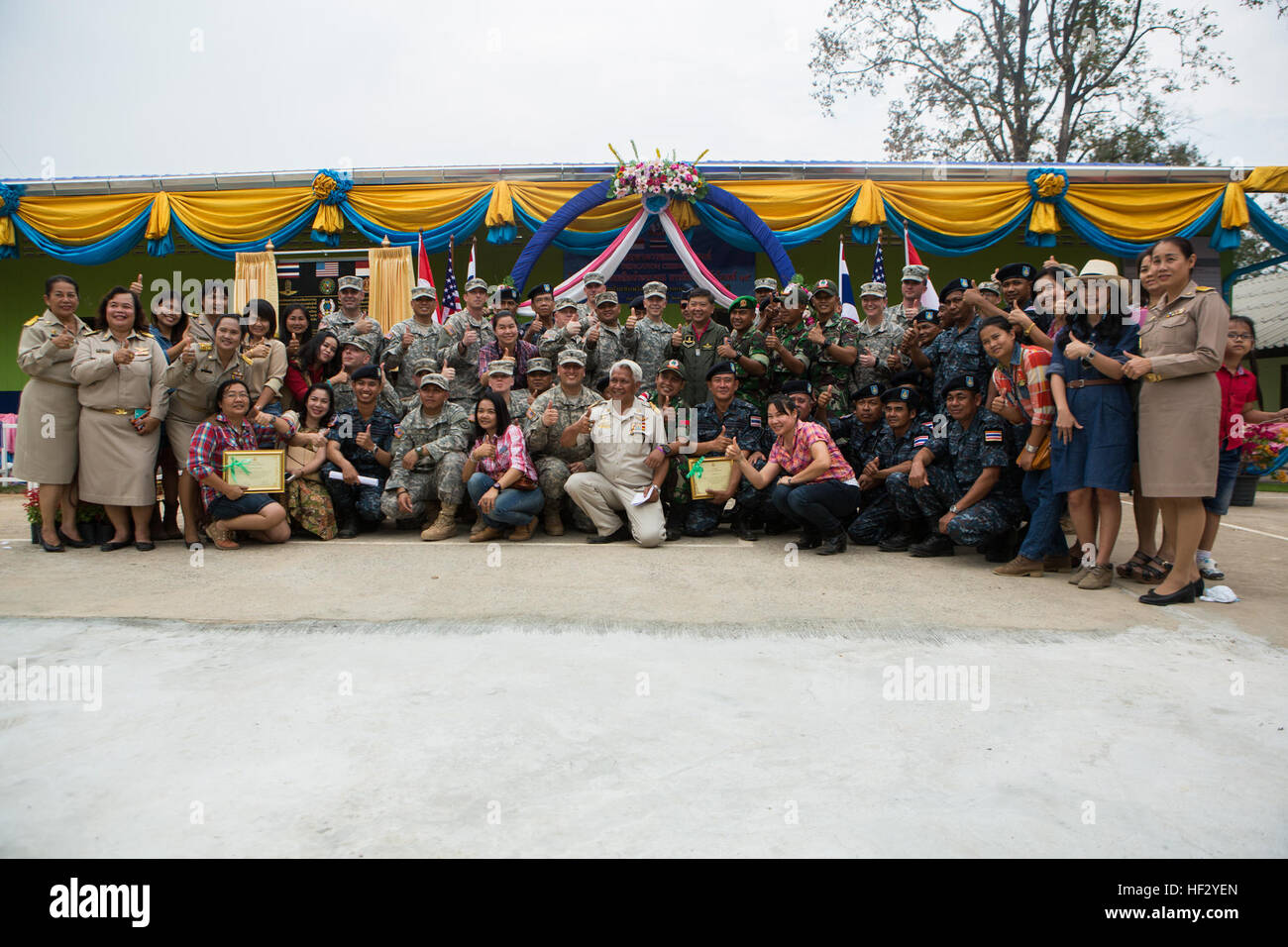 Soldiers with the Royal Thai Air Force, Indonesian Korps Marinir ...