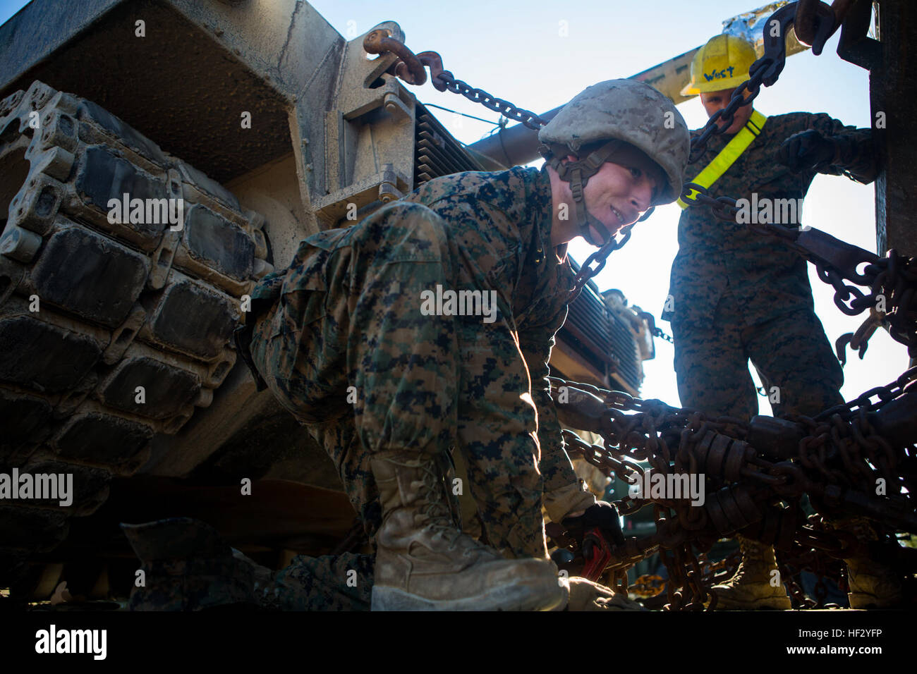 Marines from Combat Logistics Regiment 2 conduct rail operations at ...