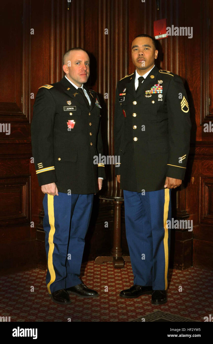 Pennsylvania National Guard members Maj. Francisco S. Junkin, 56th ...