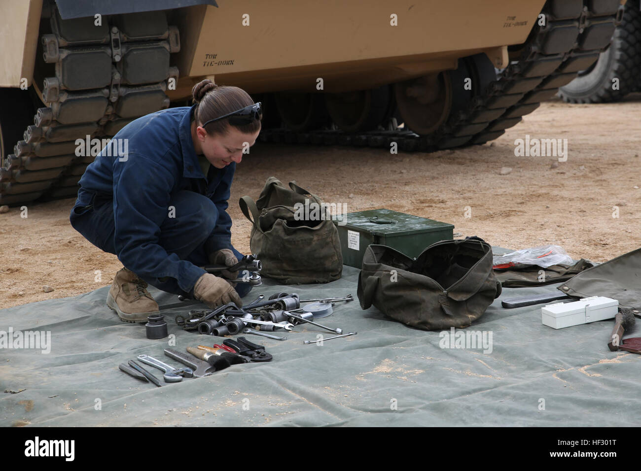 Sgt. Michelle A. Svec, tank crewman, Tank Platoon, Company B, Ground ...