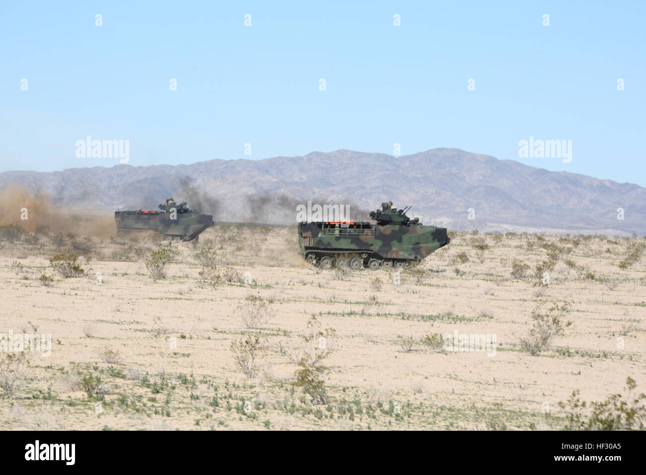 Marines with Amphibious Assault Vehicle Platoon, Company B, Ground ...