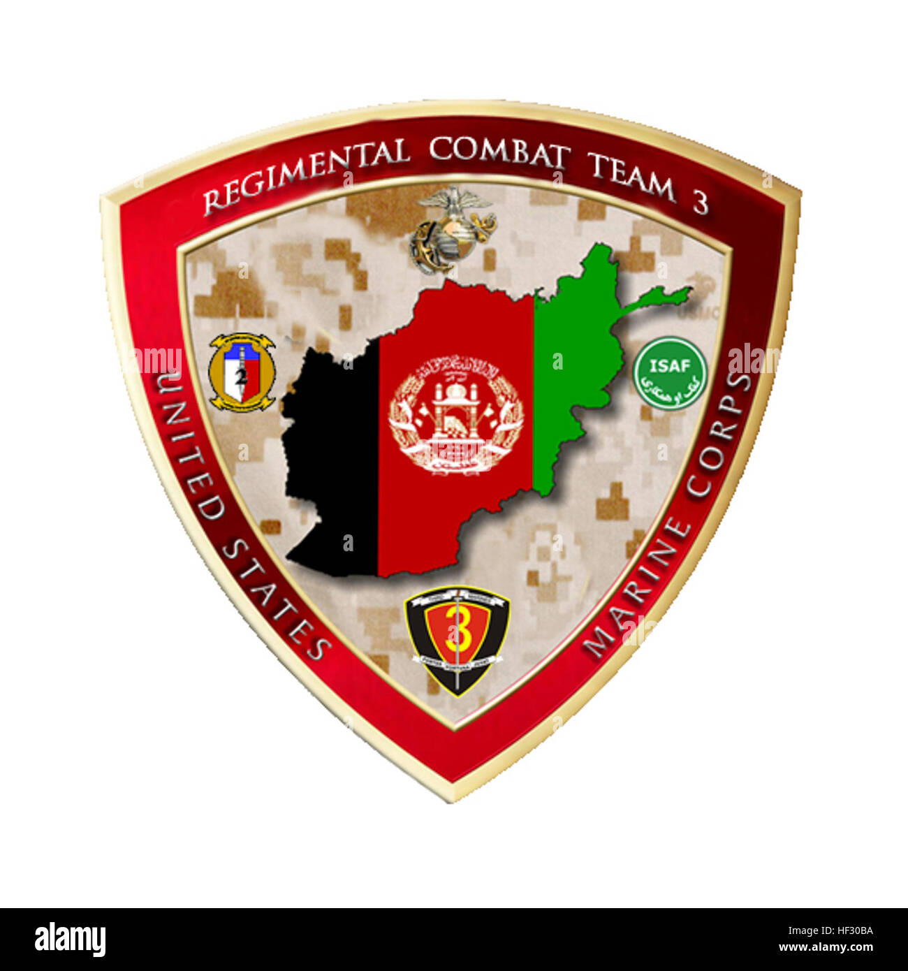 Regimental Combat Team 3 Afghanistan logo 01 Stock Photo - Alamy