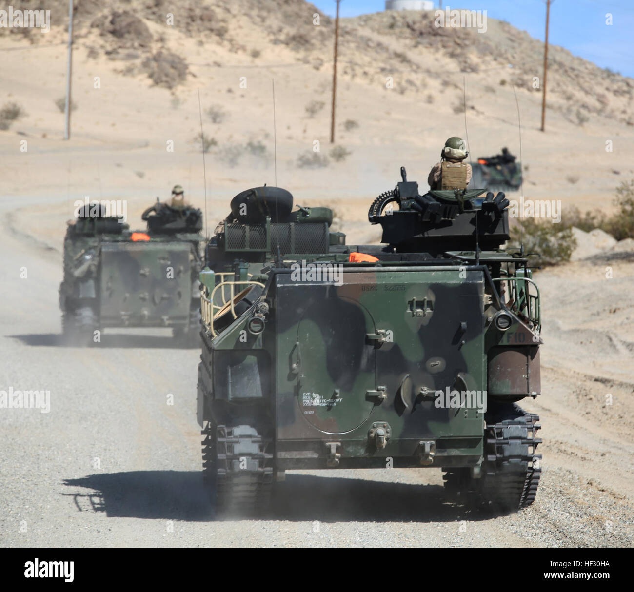 Marines with Amphibious Assault Vehicle Platoon, Company B, Ground ...