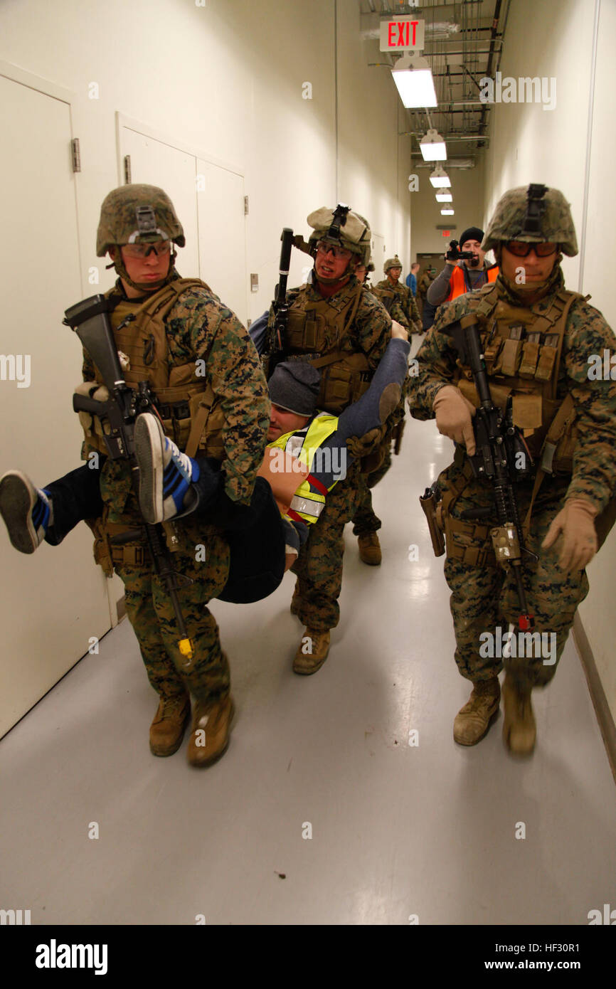 U.S. Marines with Alpha Fleet Anti-terrorism Security Team Company ...