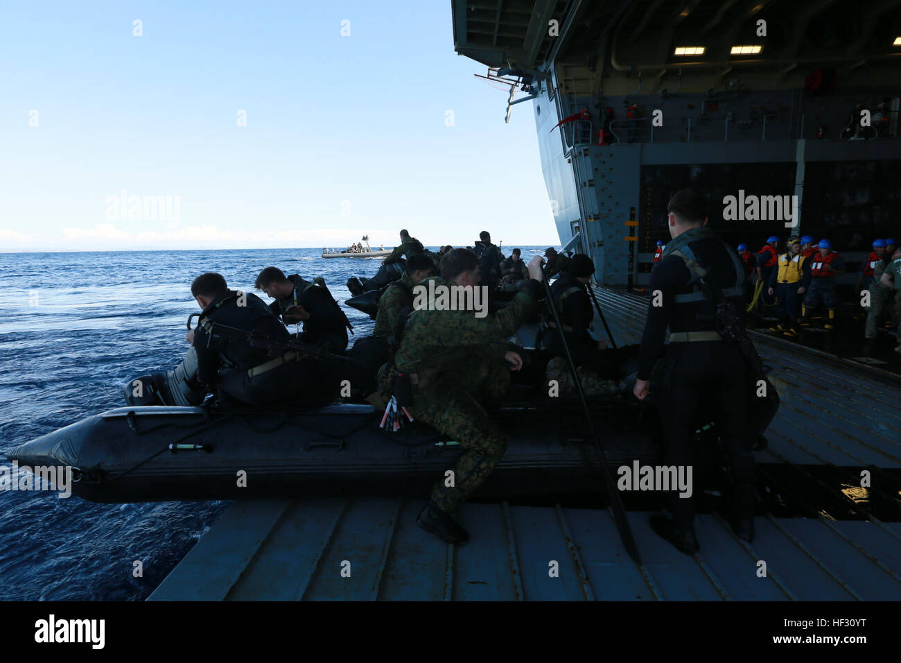 U.S. Marines with the 15th Marine Expeditionary Unit's Maritime Raid ...