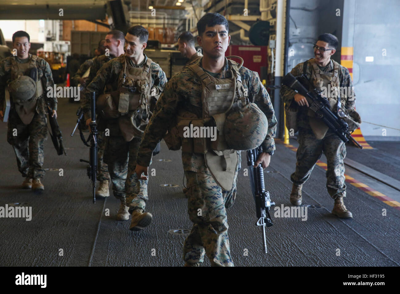 U.S. Marines with Battalion Landing Team 3rd Battalion, 1st Marine ...