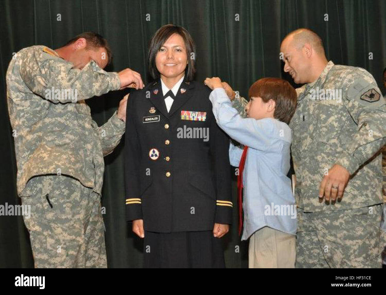 A soldier is appointed to the rank of Warrant Officer during a formal ...