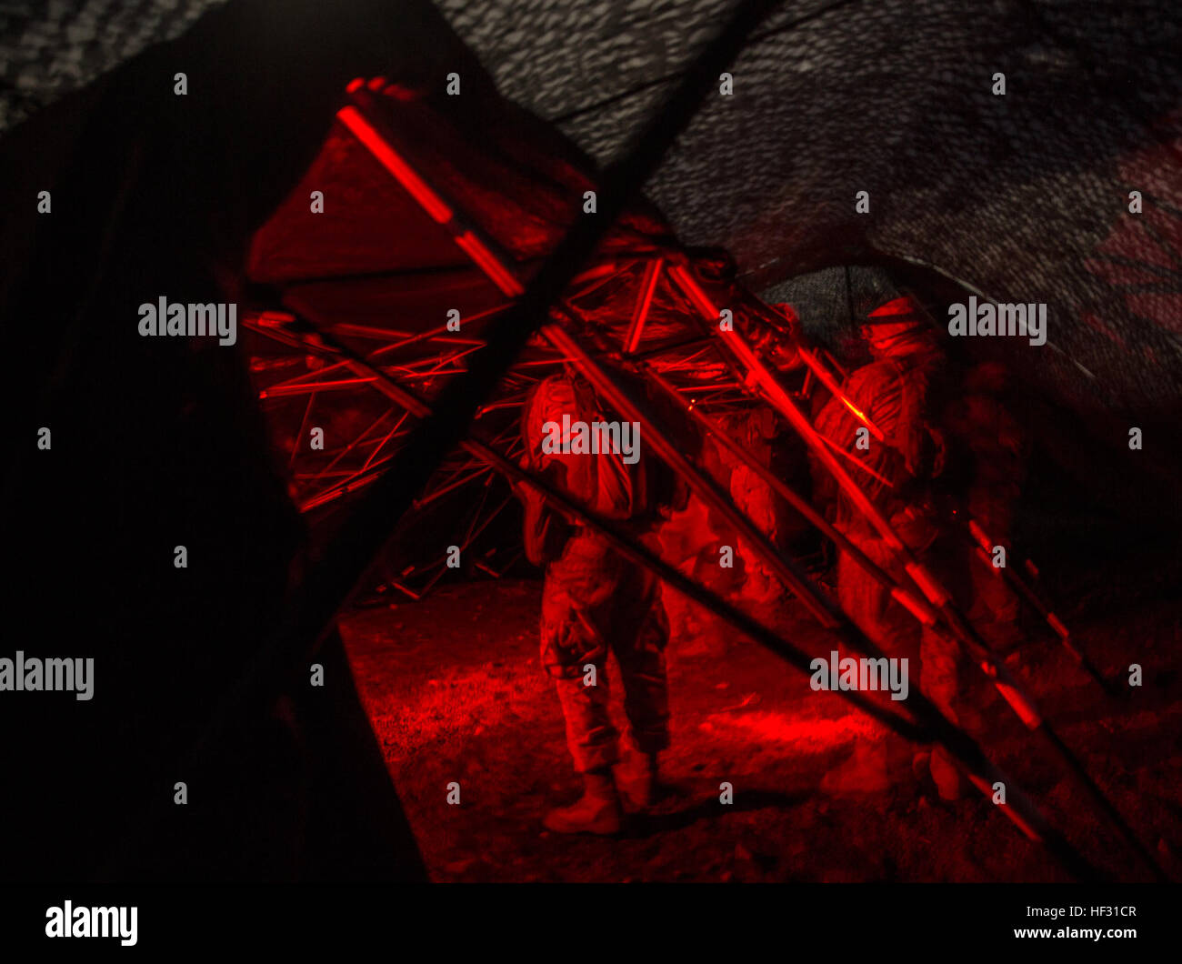 Marines set up their forward command element’s combat operations center ...