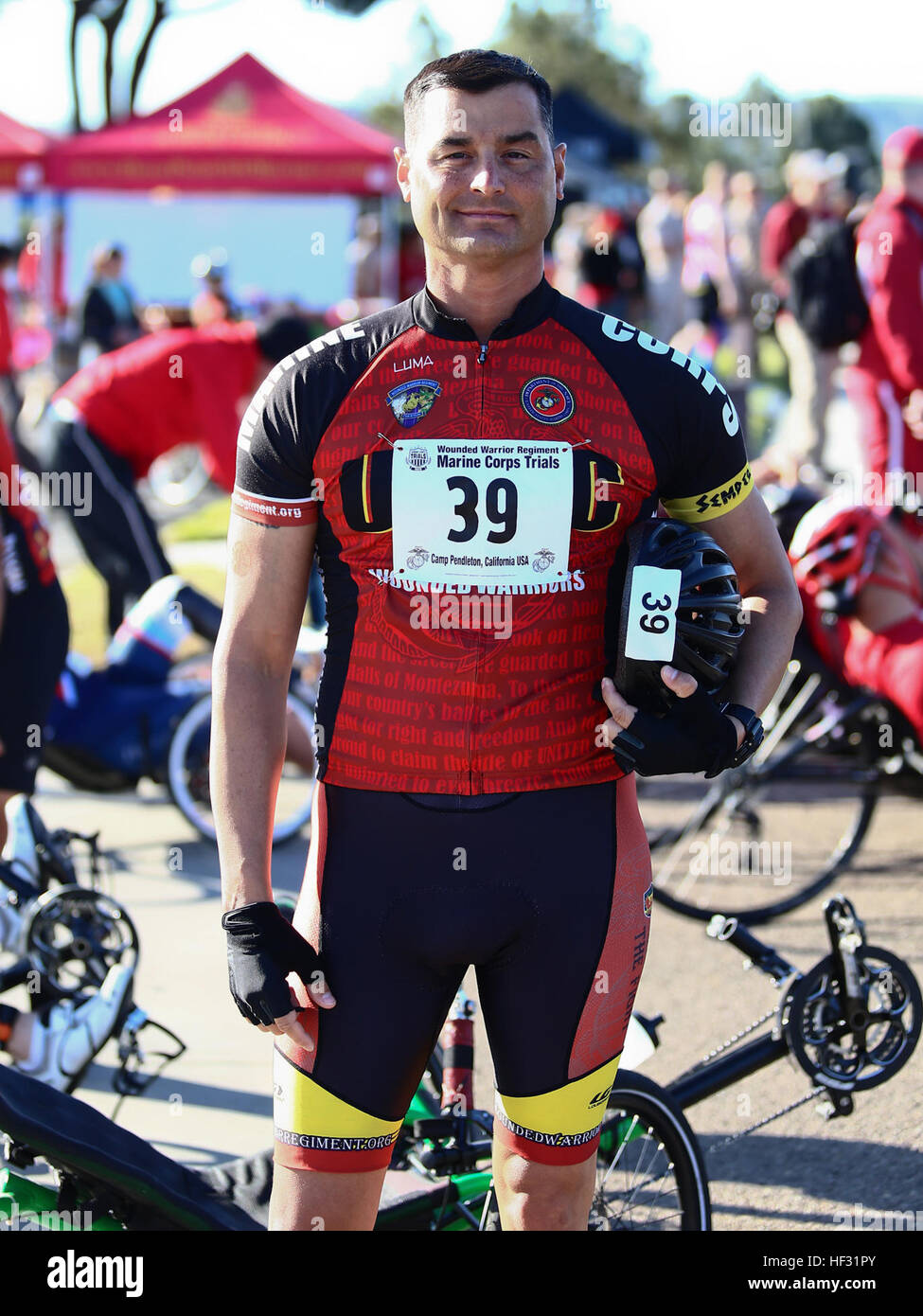 U.S. Marine Corps Gunnery Sgt. Matthew Hammond poses for a photo before ...