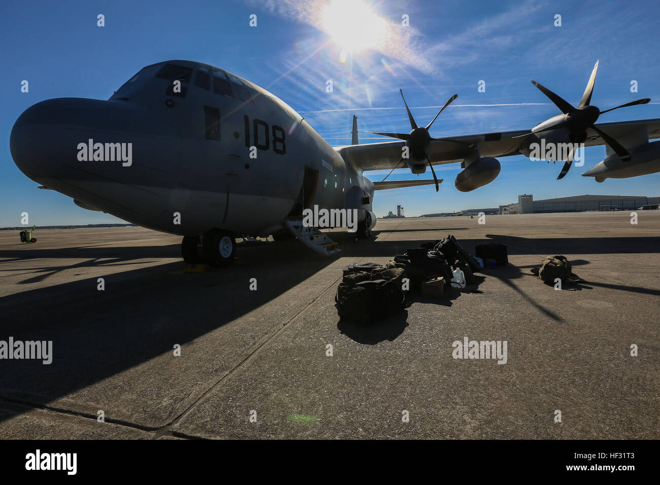 A KC-130J Super Hercules is prepared for a Flight In Support of a ...