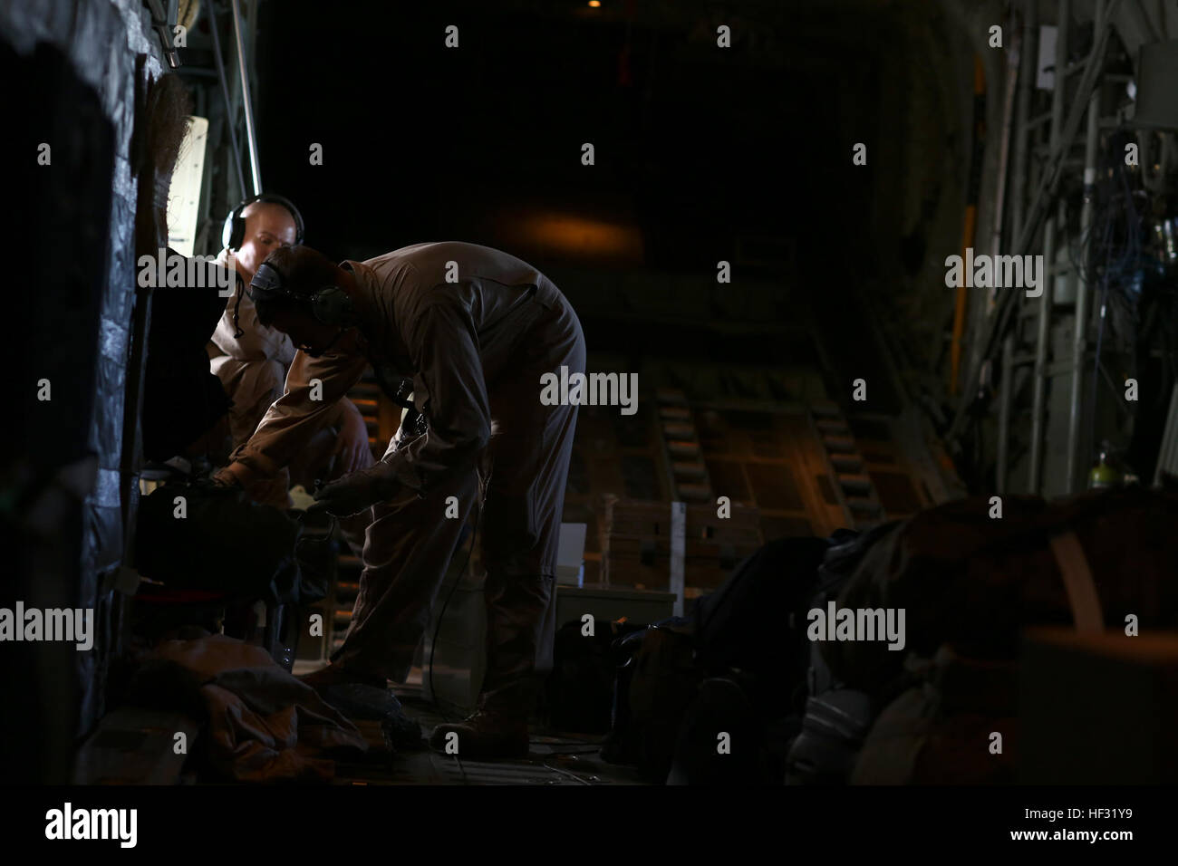 U.S. Marine Corps Cpl. Alexander P. Carter, a crew master assigned to ...