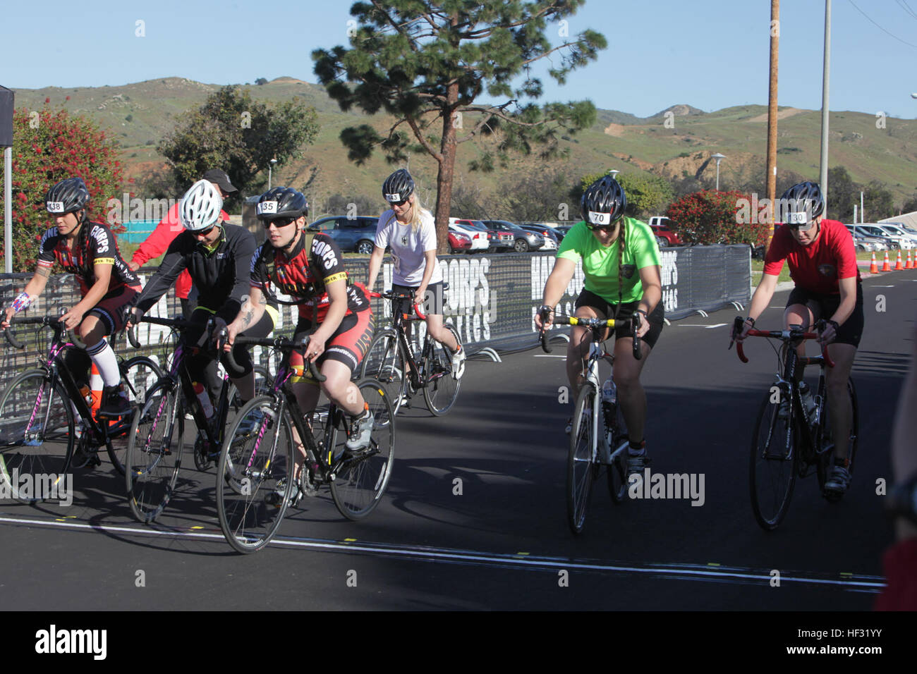 Cyclist from around various countries compete against each other during ...