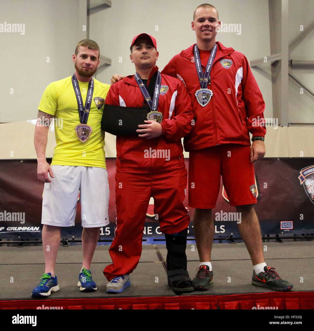 (From left to right) Justin Wess, received the bronze medal, Sgt ...