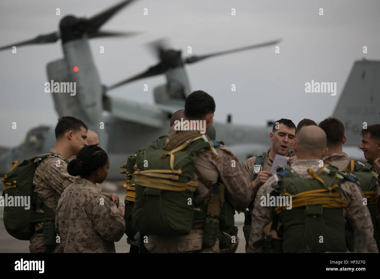 Marines with 2nd Radio Battalion listen to a safety brief before ...