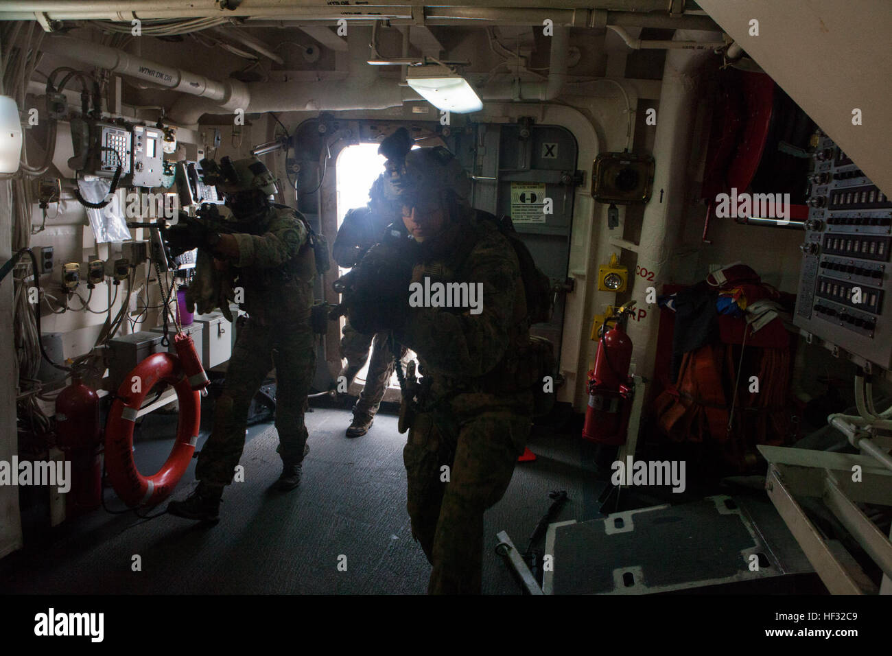 U.S. Marines with Maritime Raid Force, 31st Marine Expeditionary Unit ...
