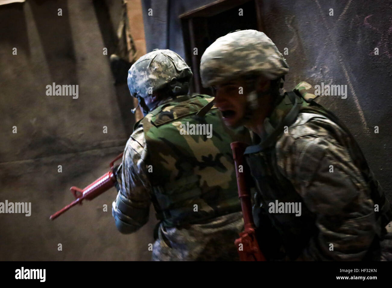 U.S. Army soldiers patrol during a Modern Army Combatives Program (MACP ...