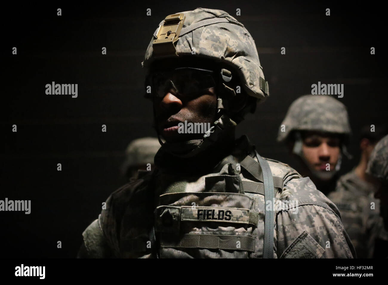 U.S. Army Master Sgt. Alvin Fields listens to a briefing on Modern Army ...