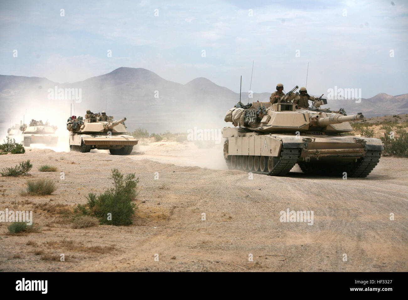 Abrams tanks on the way Stock Photo - Alamy