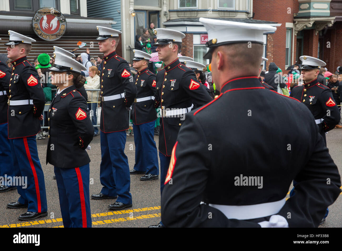 A formation of Marines with Special-Purpose Marine Air-Ground Task ...