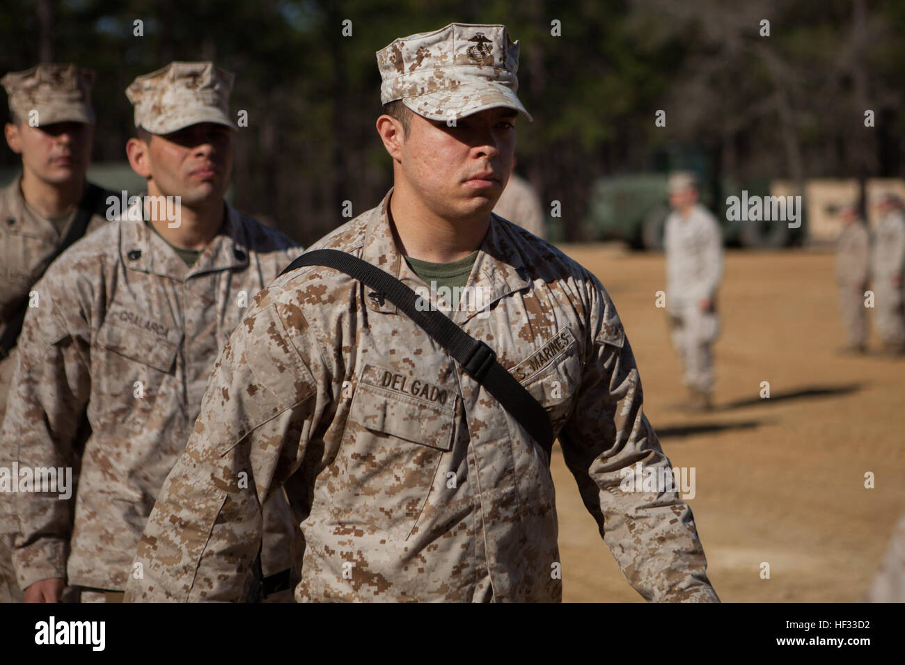 U.S. Marine Corps Corporal Ryan Delgado with 2nd Transportation Support ...