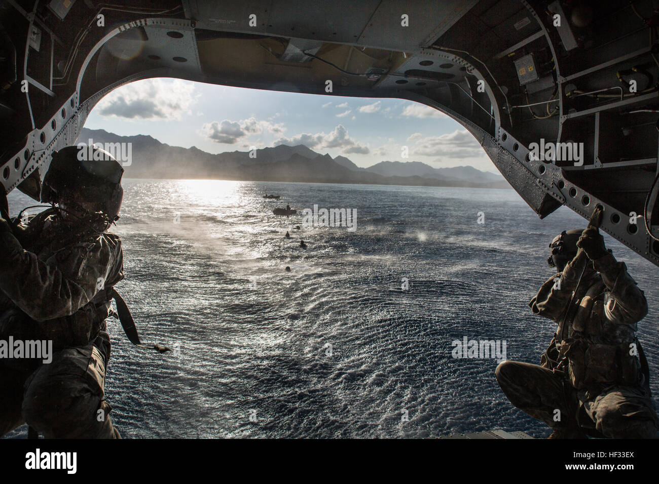 Spc. Nikolas Wright and Army Pfc. Joseph Johnson, crew chiefs with ...
