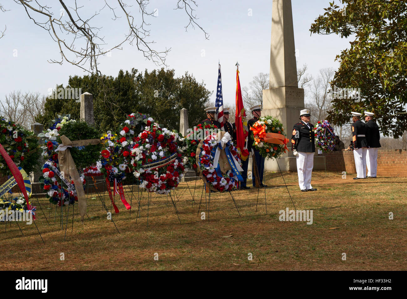 The Presidential wreath is placed at the tomb of the 4th President of ...