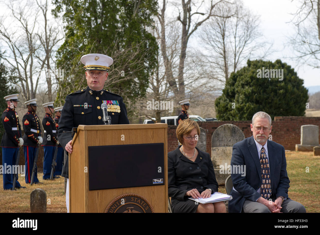 Col. David W. Maxwell, Commander, Marine Corps Base Quantico, addresses ...