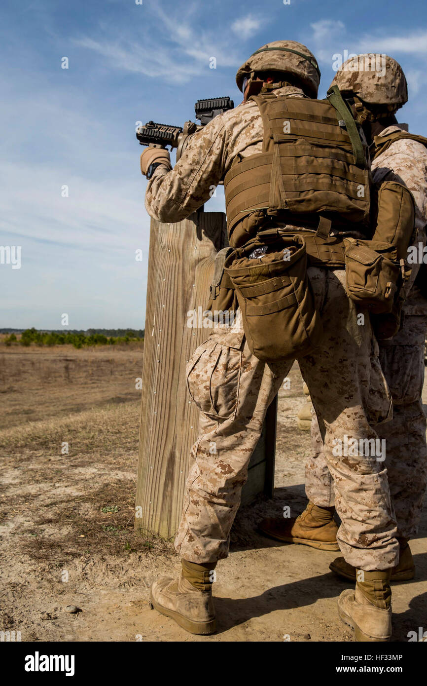 A Marine with 8th Engineer Support Battalion, 2nd Marine Logistics ...