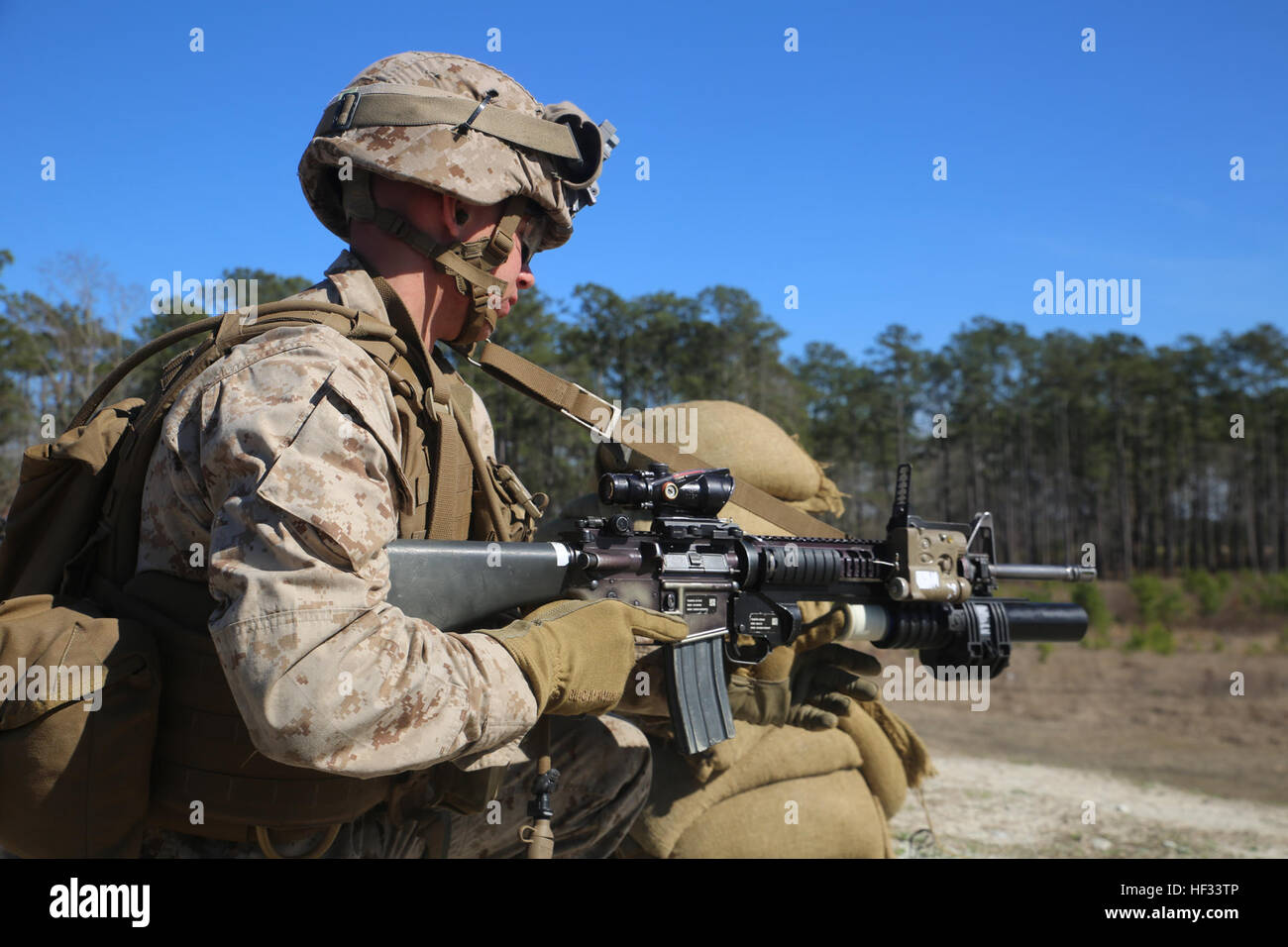 A grenadier with Alpha Company, 1st Battalion, 6th Marine Regiment ...
