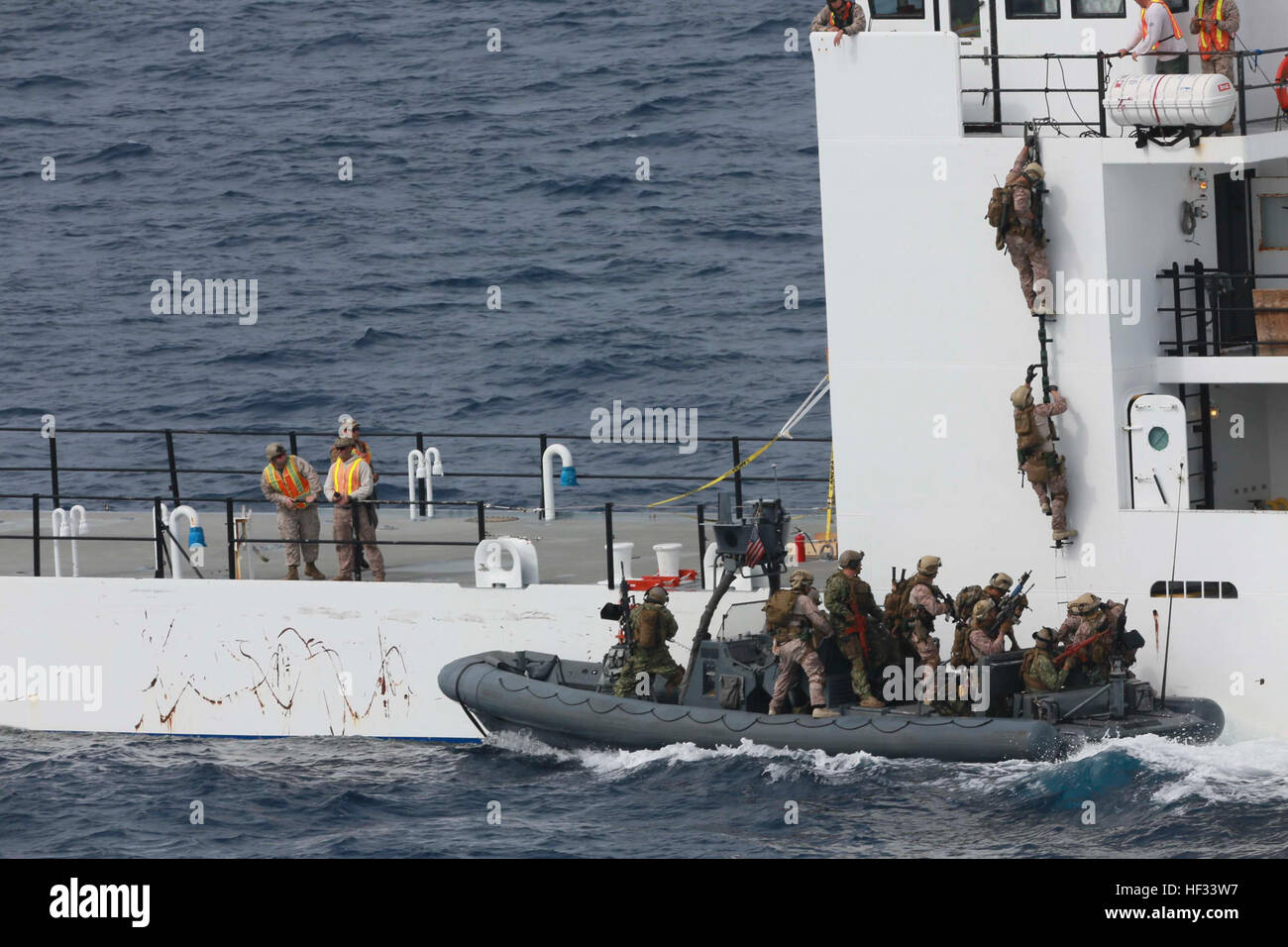 U.S. Marines with the 15th Marine Expeditionary Unit's Maritime Raid ...