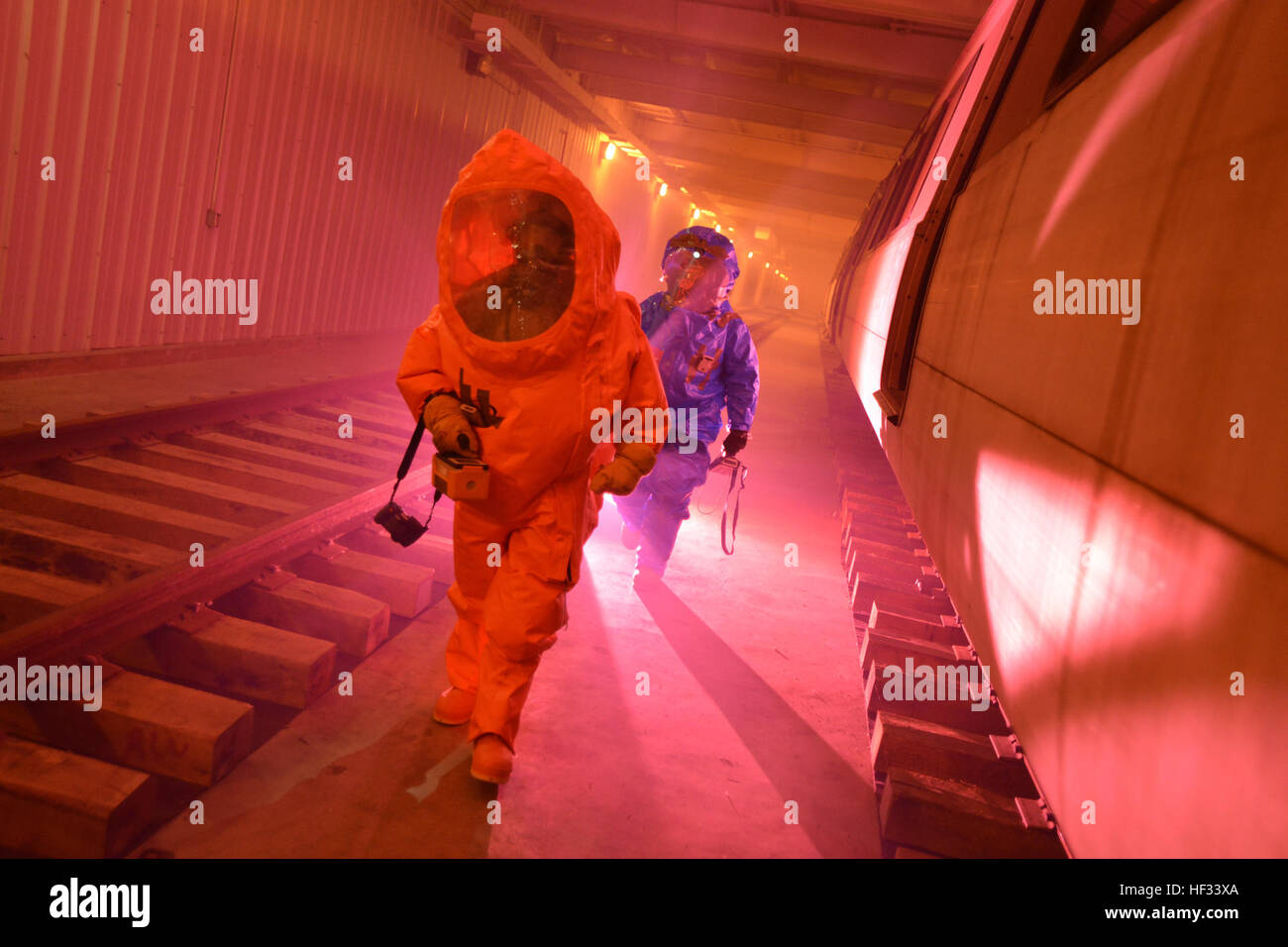 Senior Airmen Seth Schoenfld and Zach Burnett, both emergency managers ...
