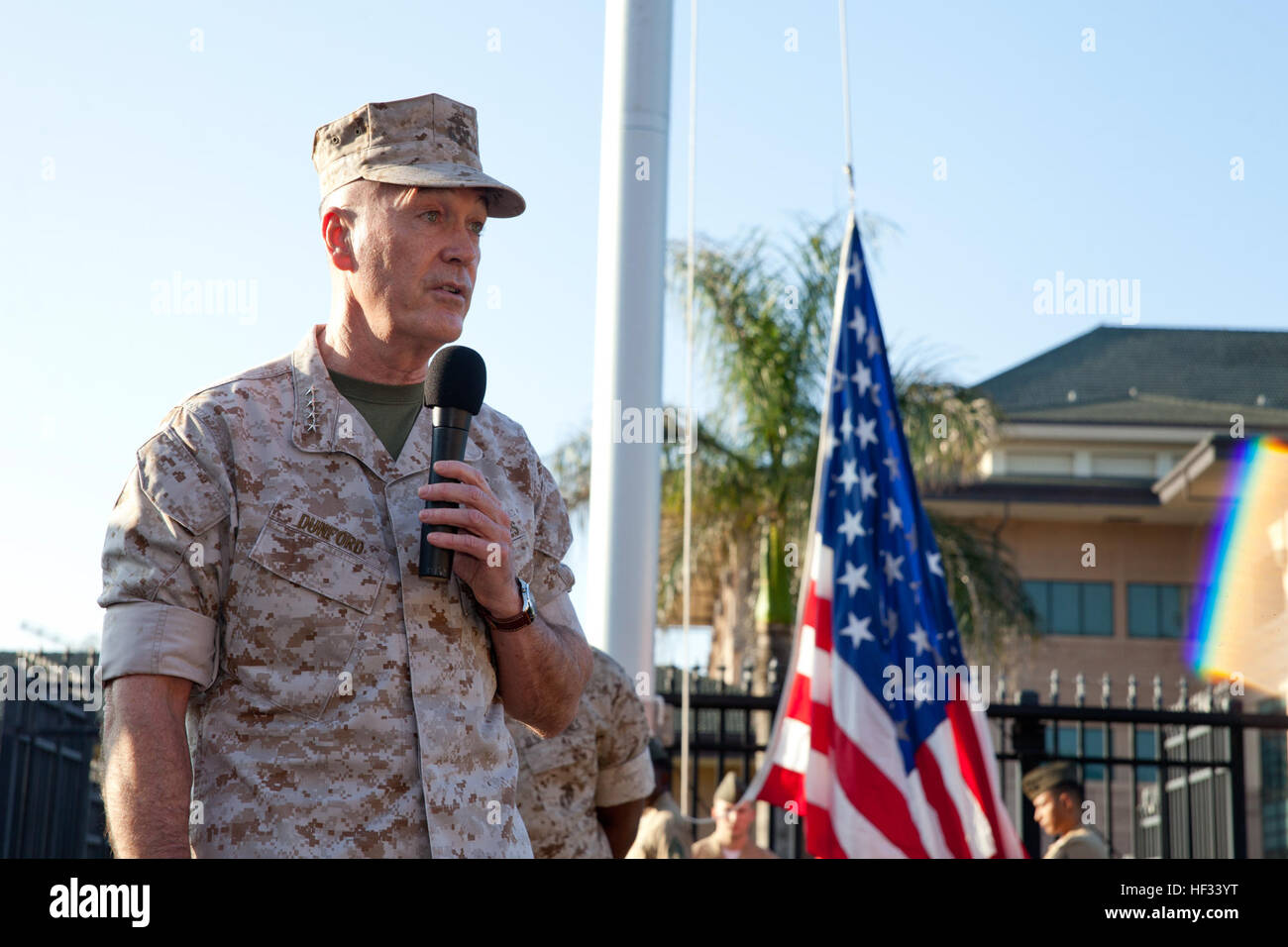 Commandant of the Marine Corps, Gen. Joseph F. Dunford, Jr., speaks to ...