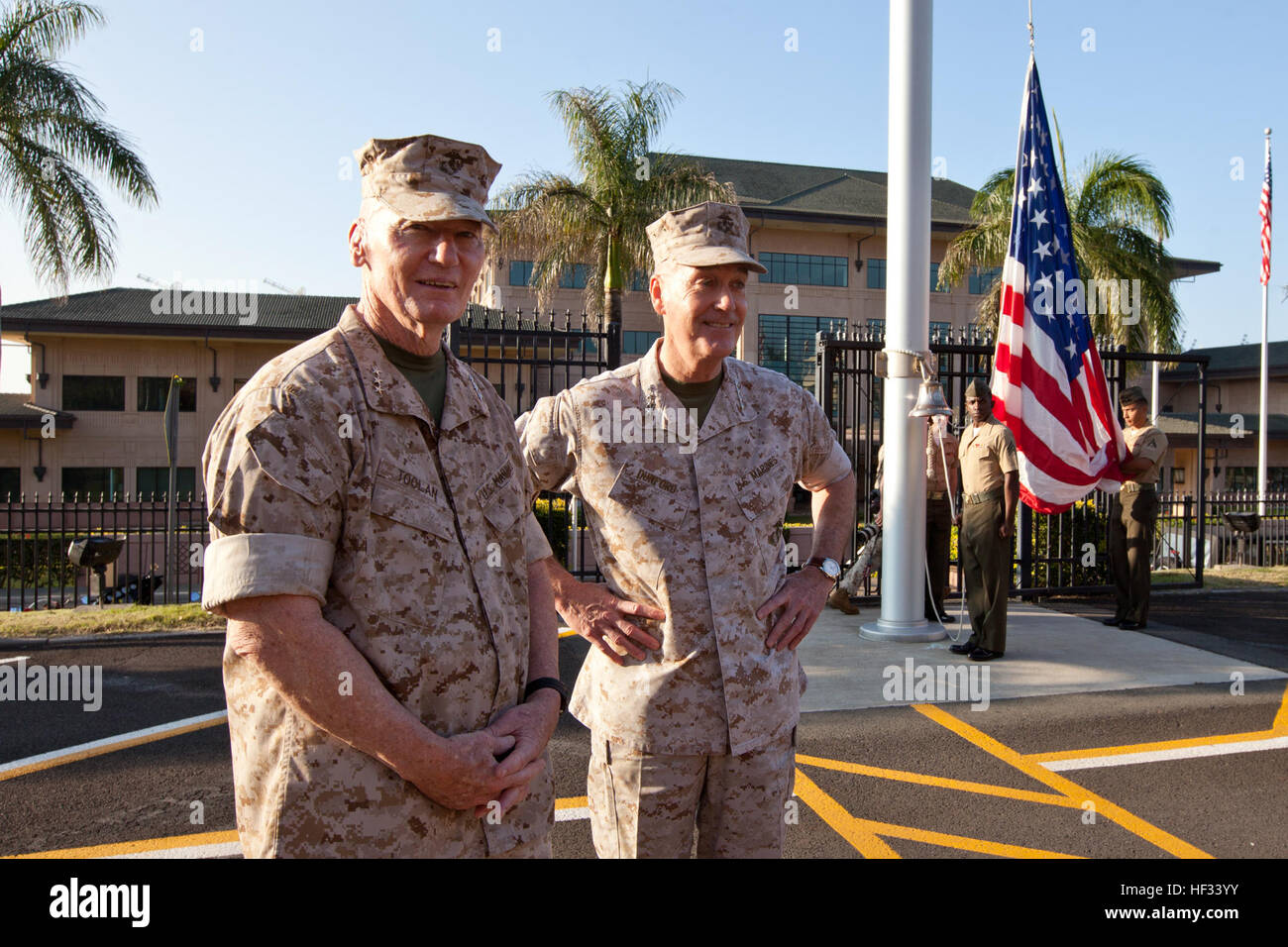 Commandant of the Marine Corps, Gen. Joseph F. Dunford, Jr., center ...