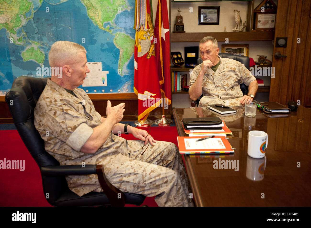 Commandant of the Marine Corps, Gen. Joseph F. Dunford, Jr., right ...