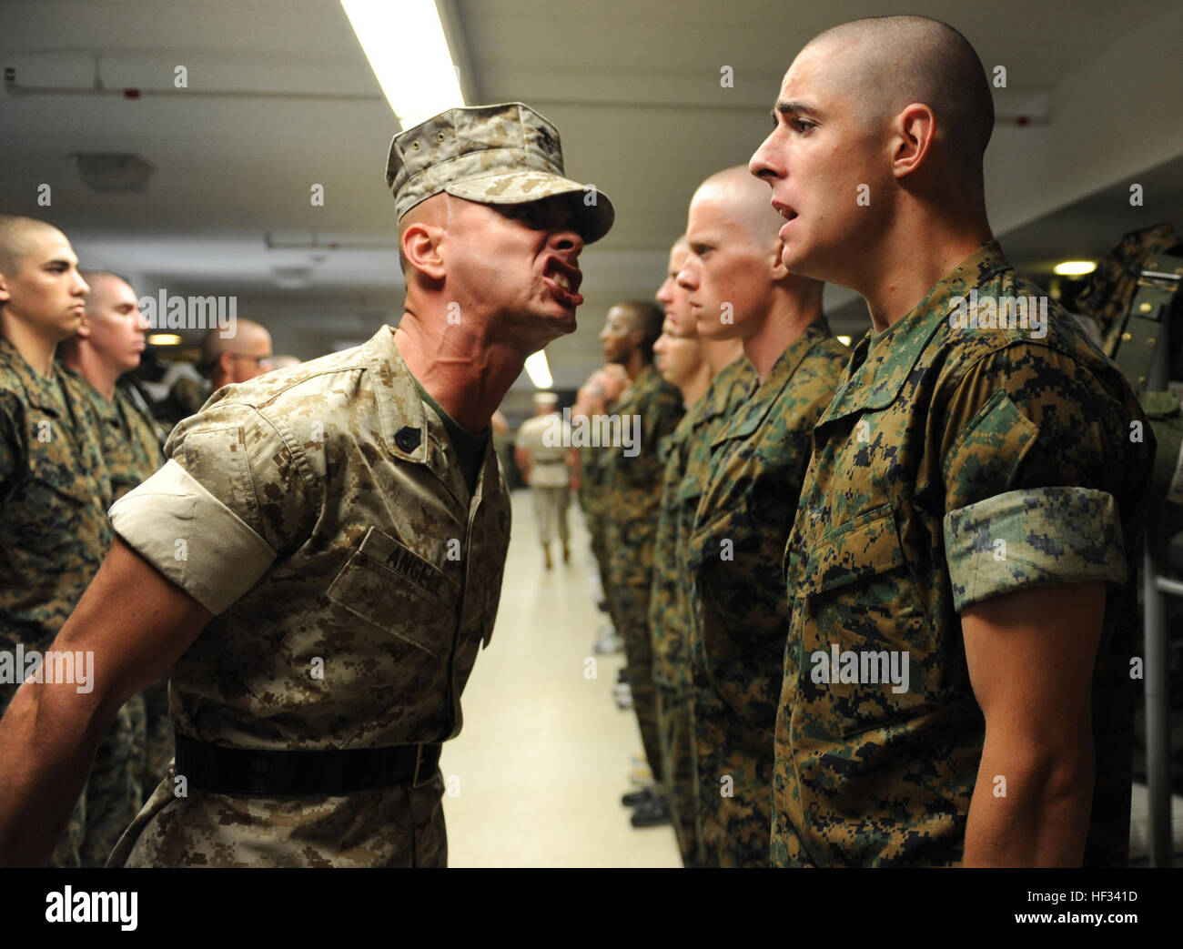Gunnery Sgt. Shawn D. Angell is a drill instructor at the Officer ...