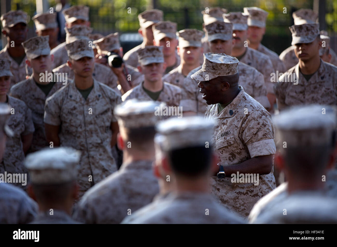 Sergeant Major of the Marine Corps Sgt. Maj. Ronald L. Green addresses ...