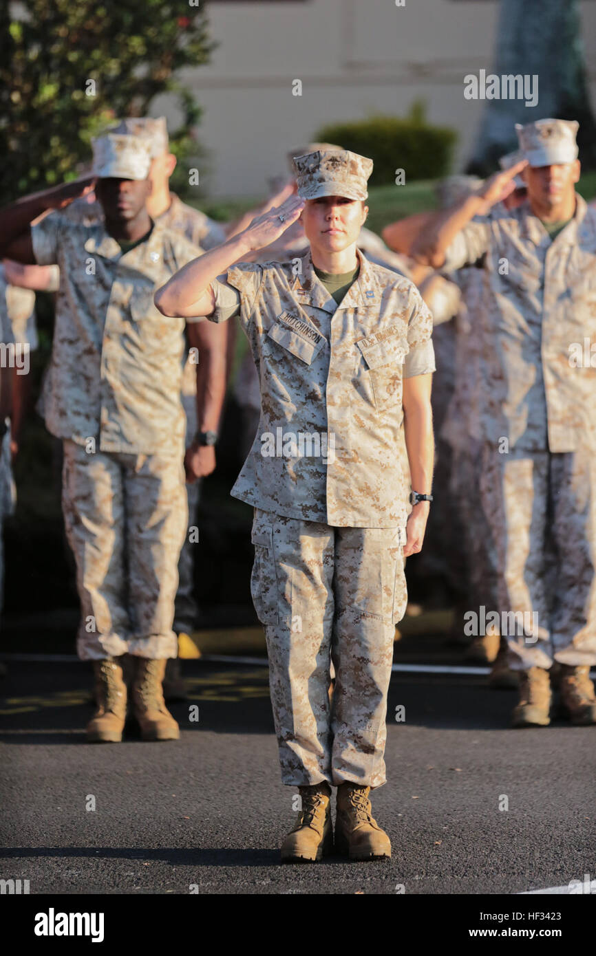 Capt. Sarah Hutchinson, company commander of Headquarters and Service ...