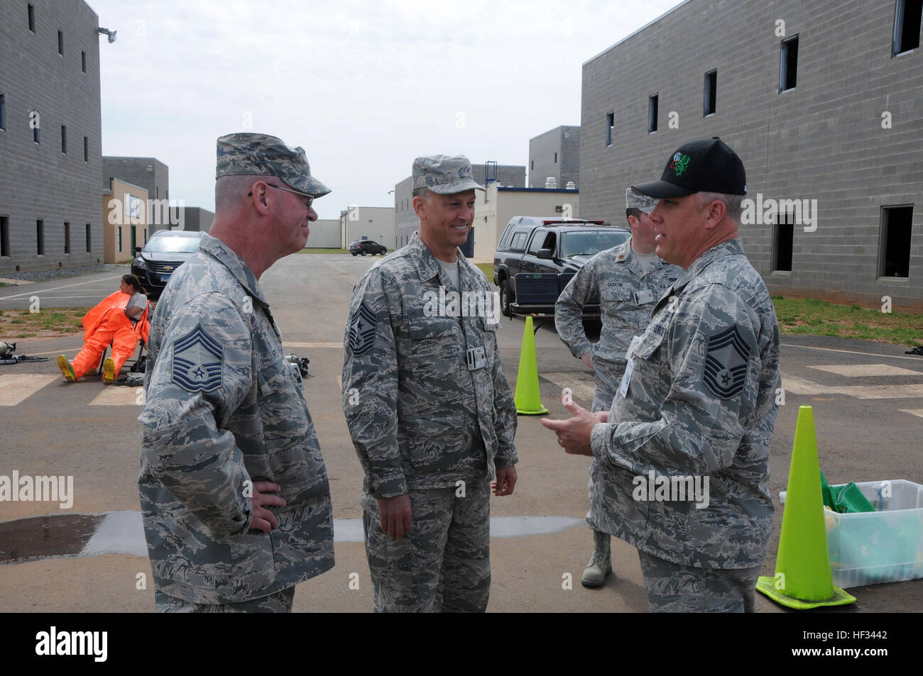 From left, Chief Master Sgt. David Fite, 116th Civil Engineer Squadron ...