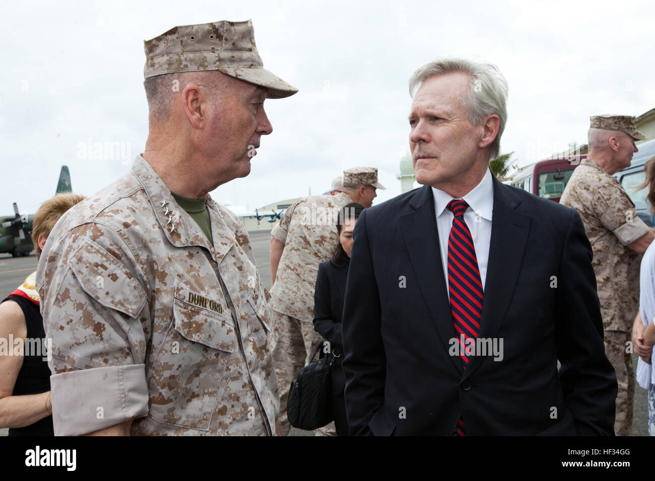 Commandant of the Marine Corps Gen. Joseph F. Dunford Jr., left, speaks ...