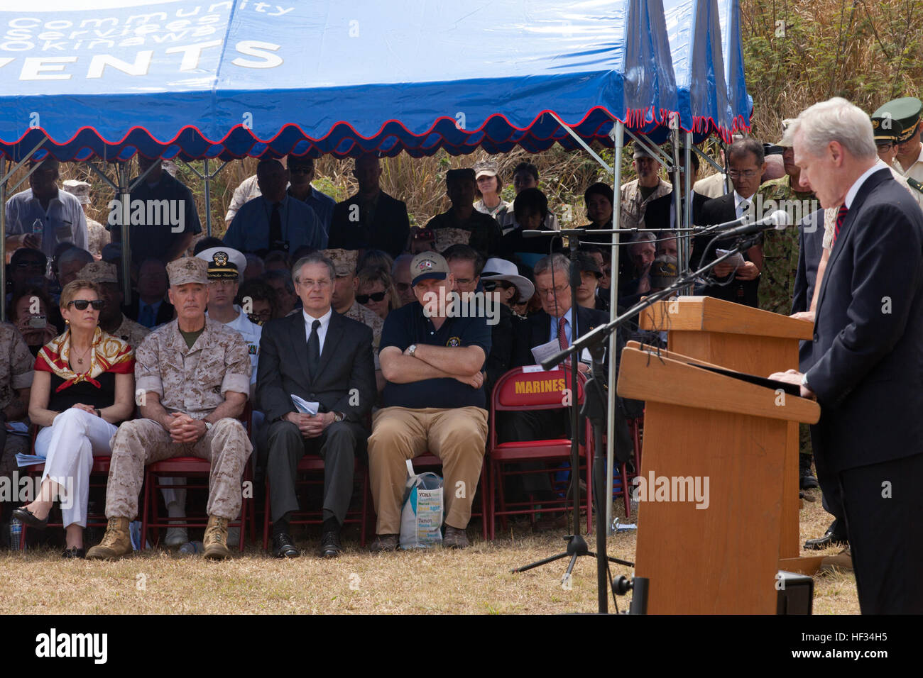 Commandant of the Marine Corps Gen. Joseph F. Dunford Jr. listens to ...