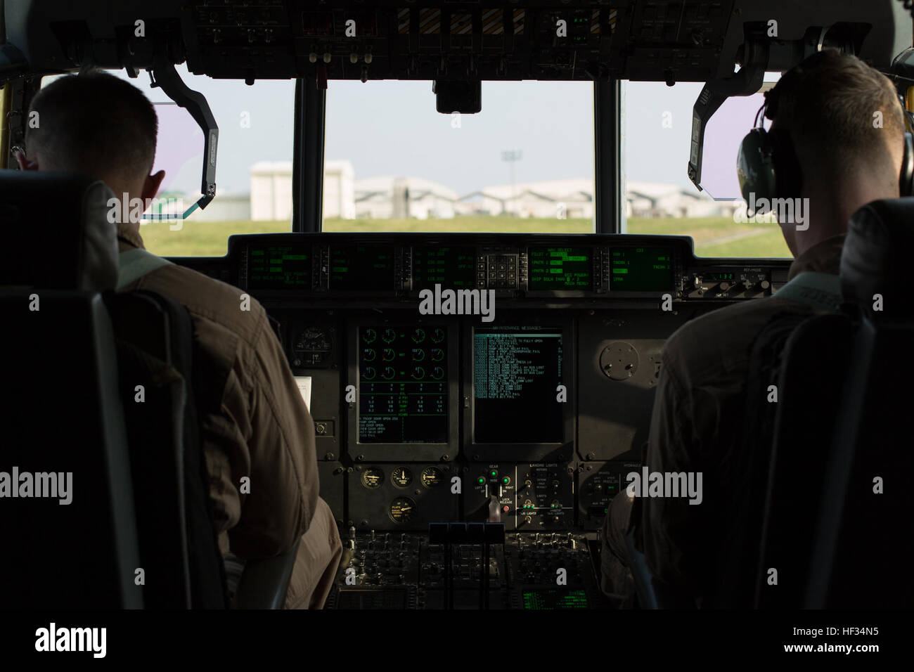 Capt. Charles Casey, left, an aircraft commander with Marine Aerial ...