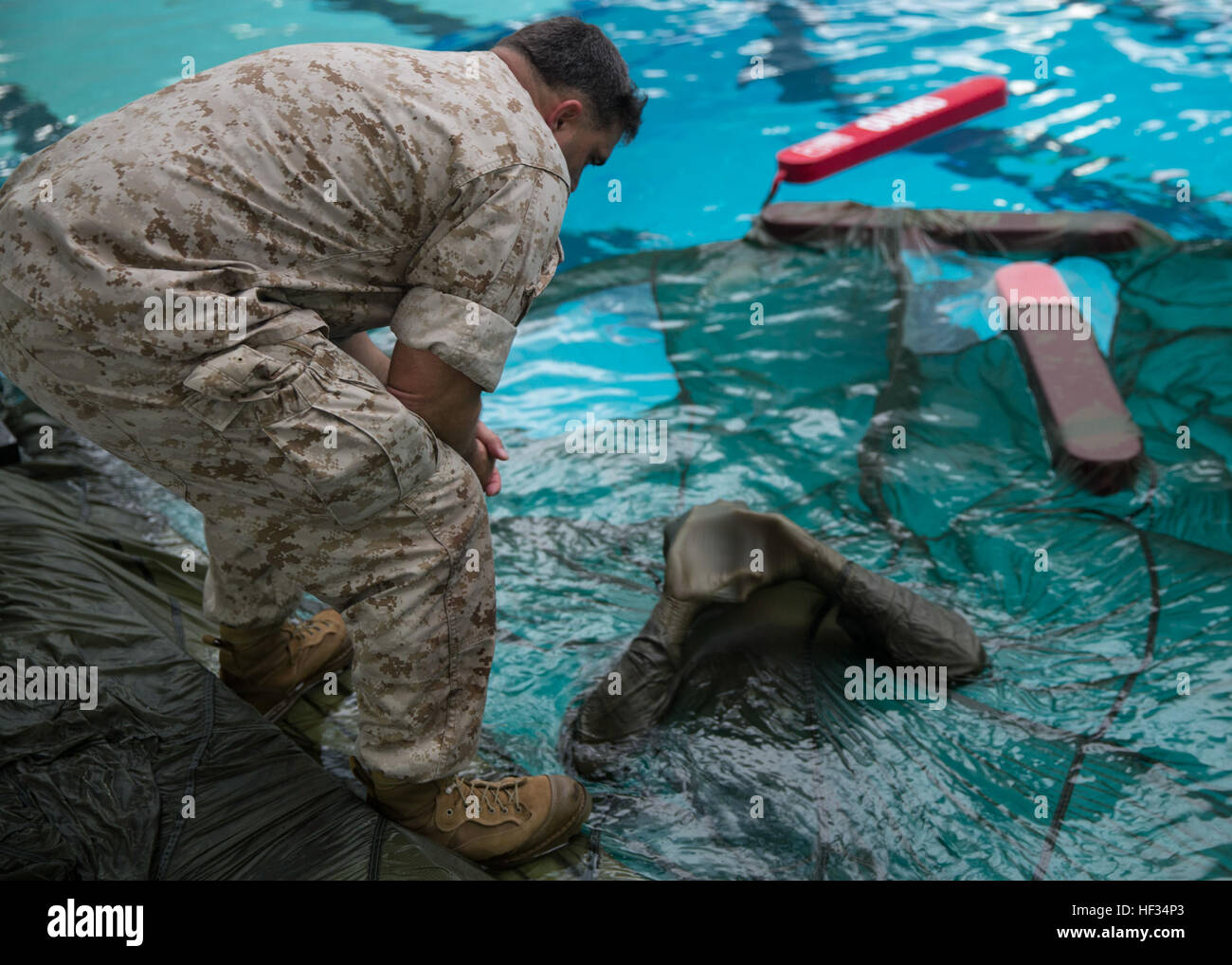 A Marine with 2nd Reconnaissance Battalion practices breathing ...